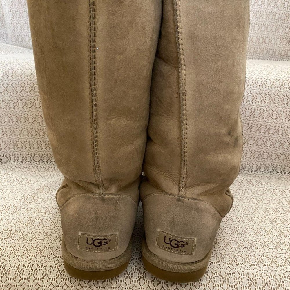 Ugg Classic High Tall Suede Leather Upper Tan Boot Si… - Gem